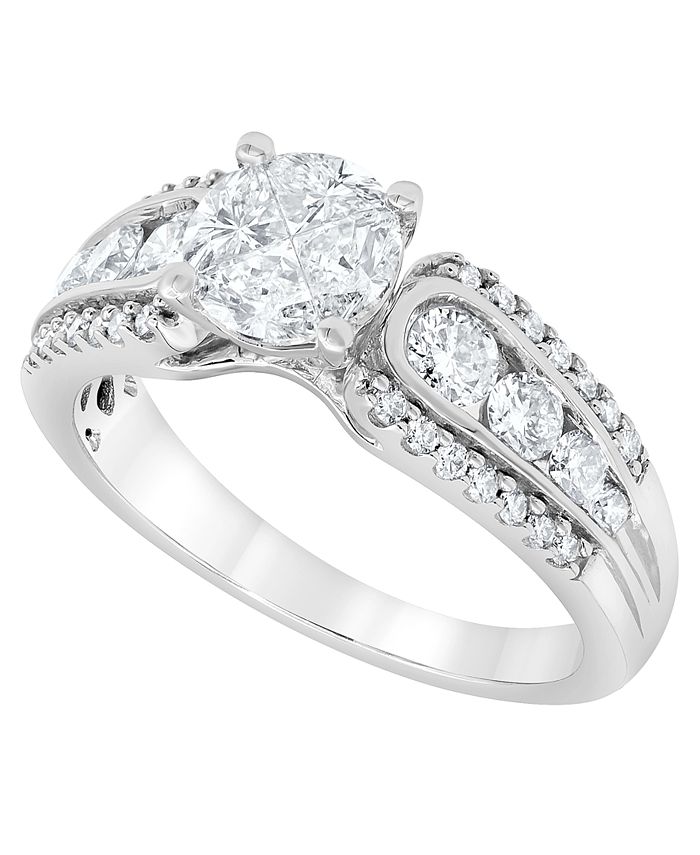 Macy's Diamond Ring (1 1/4 ct. t.w.) in 14K White Gold - Macy's