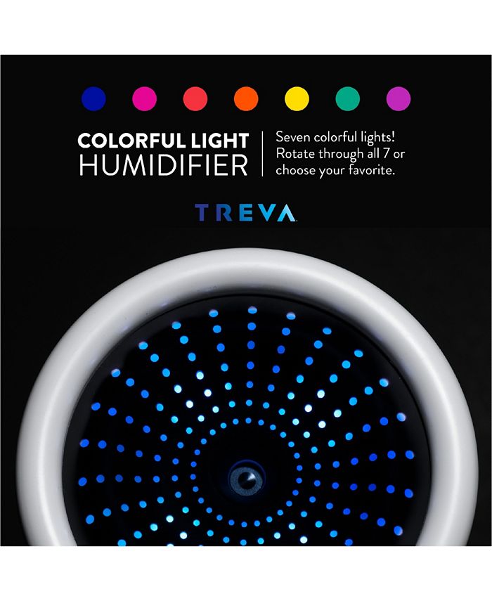 Treva Rechargeable Cool Mist Personal Humidifier with 7-Color LED ...