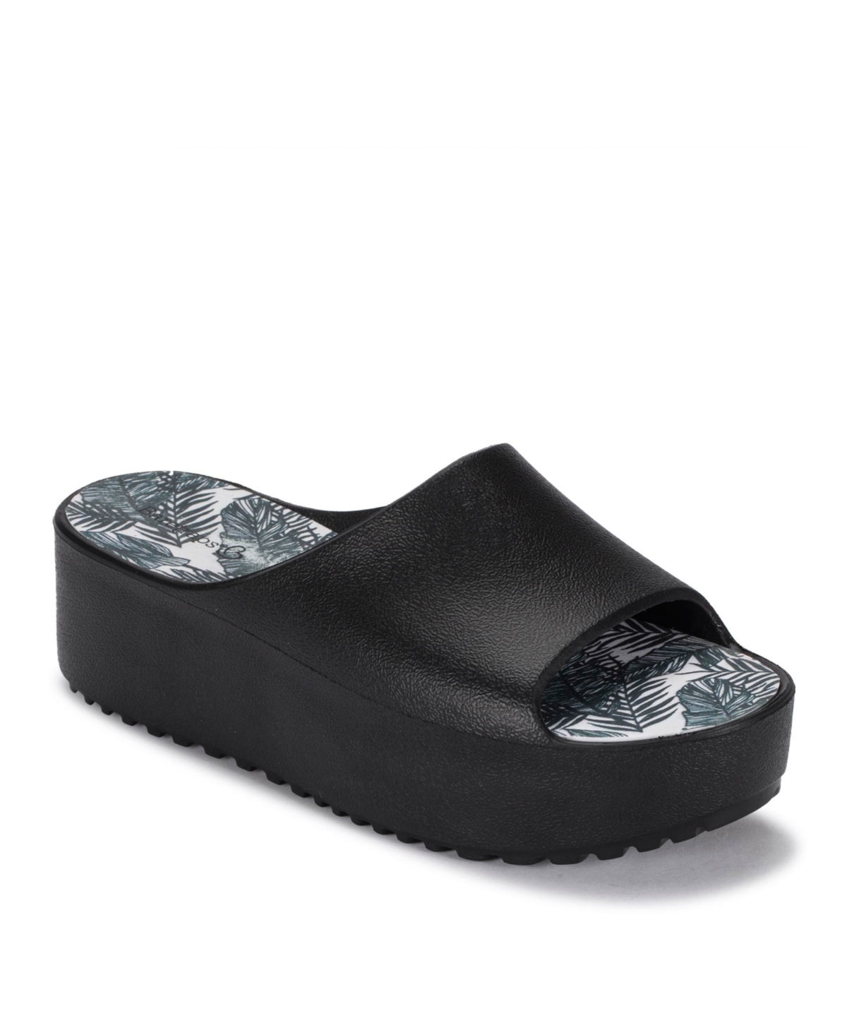Click here for Baretraps Womens Parvati Wedge Slide Sandal - Blac... prices