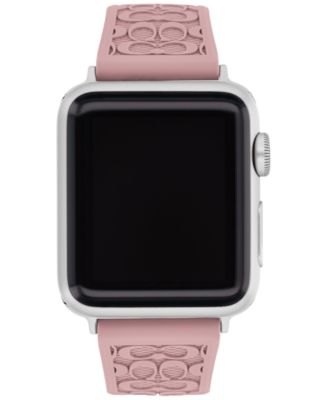 COACH Pink Rubber 38/40/41mm Apple Watch® Band - Macy's