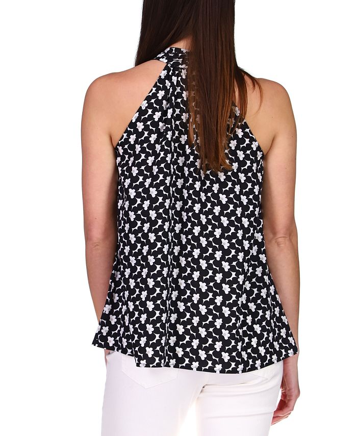 Michael Kors Floral-Print Halter Top - Macy's
