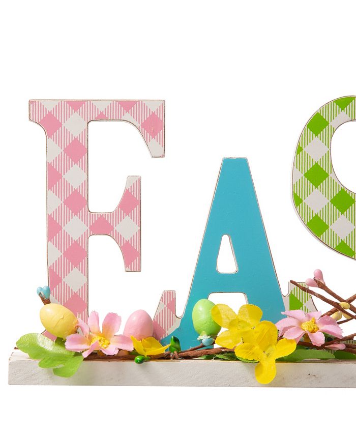 Glitzhome 16''L Wooden "EASTER" Table Decor - Macy's