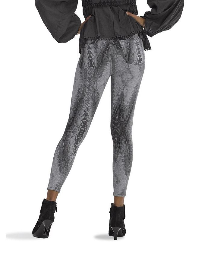 Hue Faded Python Denim High Rise Capri Leggings & Reviews - Pants ...