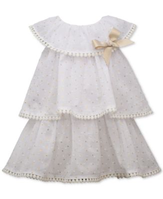 Bonnie Baby Baby Girls Tiered Dress - Macy's