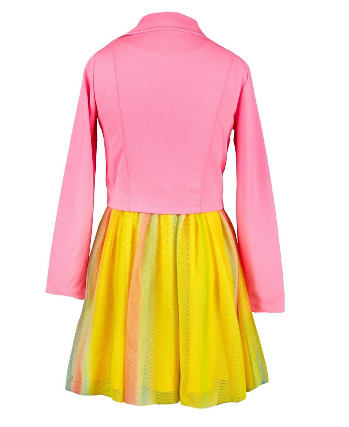 Beautees Big Girls Moto Jacket and Heart Dress Set - Macy's