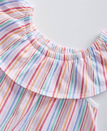 First Impressions Toddler Girls Striped Flutter Top, Created for Macy's ...
