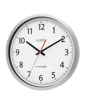 14" Ultratomic Analog Stainless Wall Clock