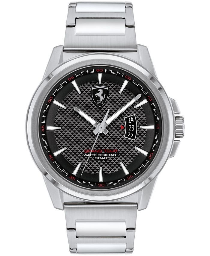 Ferrari Men's Grand Tour Stainless Steel Bracelet Watch 44mm - Macy's
