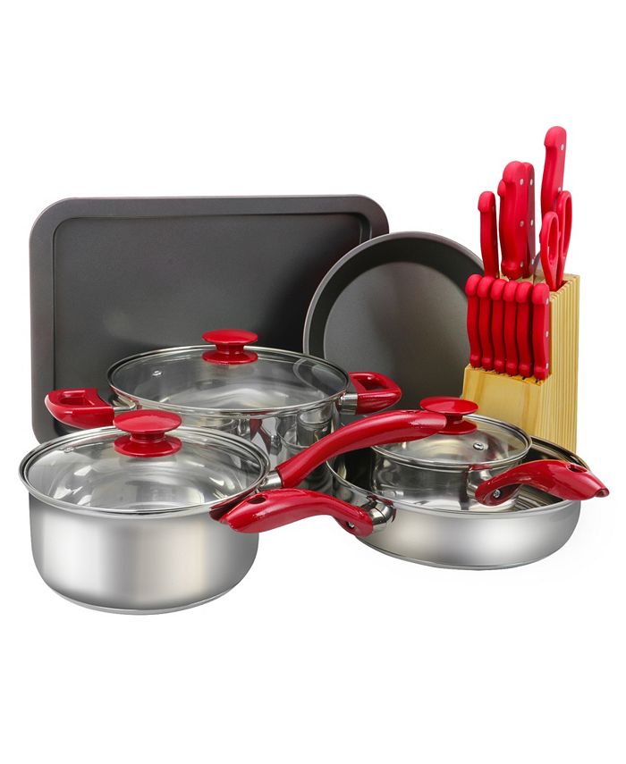 MegaChef Cookware Combo Set, 22 Piece - Macy's
