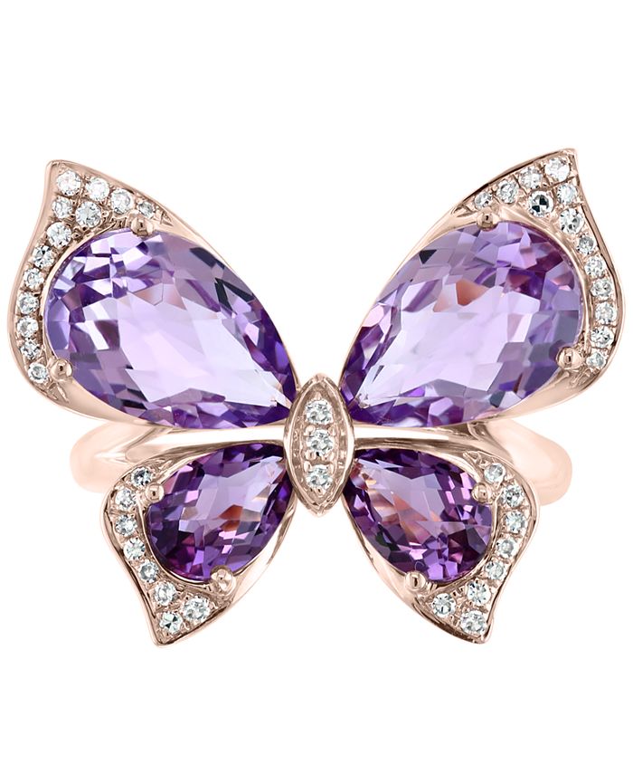 EFFY Collection EFFY® Pink Amethyst (5-3/8 ct. t.w.) & Diamond (1/6 ct ...