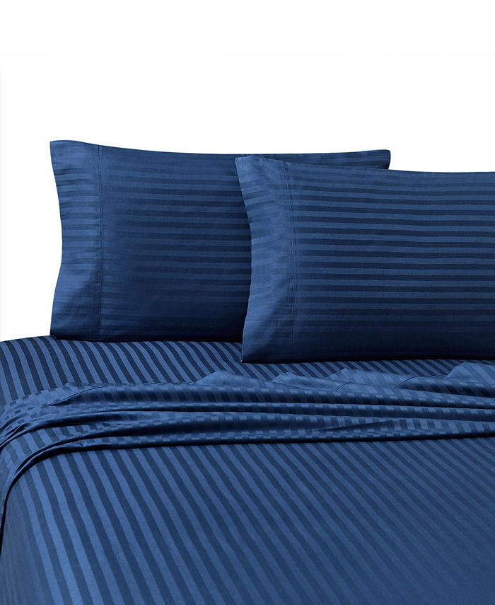Waterford Christie Cotton Stripe 4 Piece Sheet Set, King - Macy's