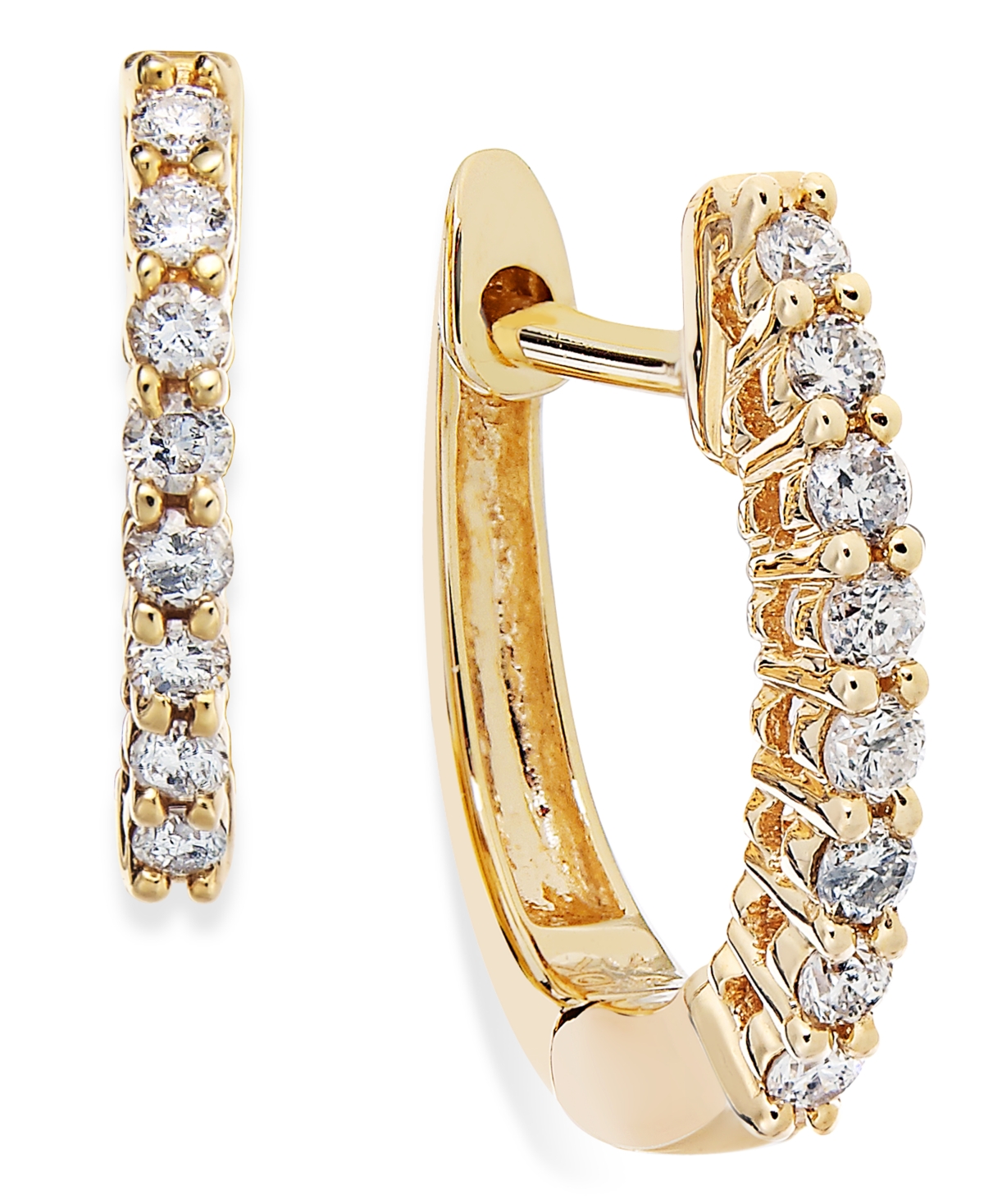 Click here for Diamond Mini Hoop Earrings (1/8 ct. t.w.) in 10k W... prices