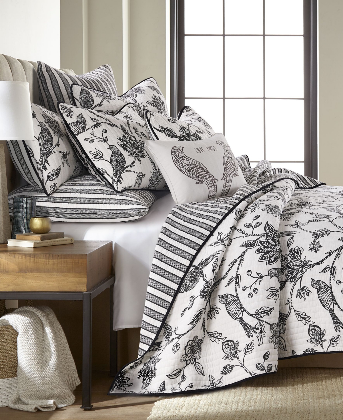 Click here for Levtex Tanzie 3-Pc. Quilt Set  King - Black prices