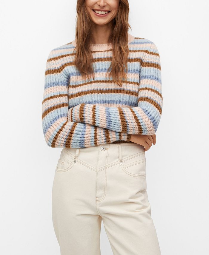 MANGO Women's Multi Colored Knit Sweater - Macy's
