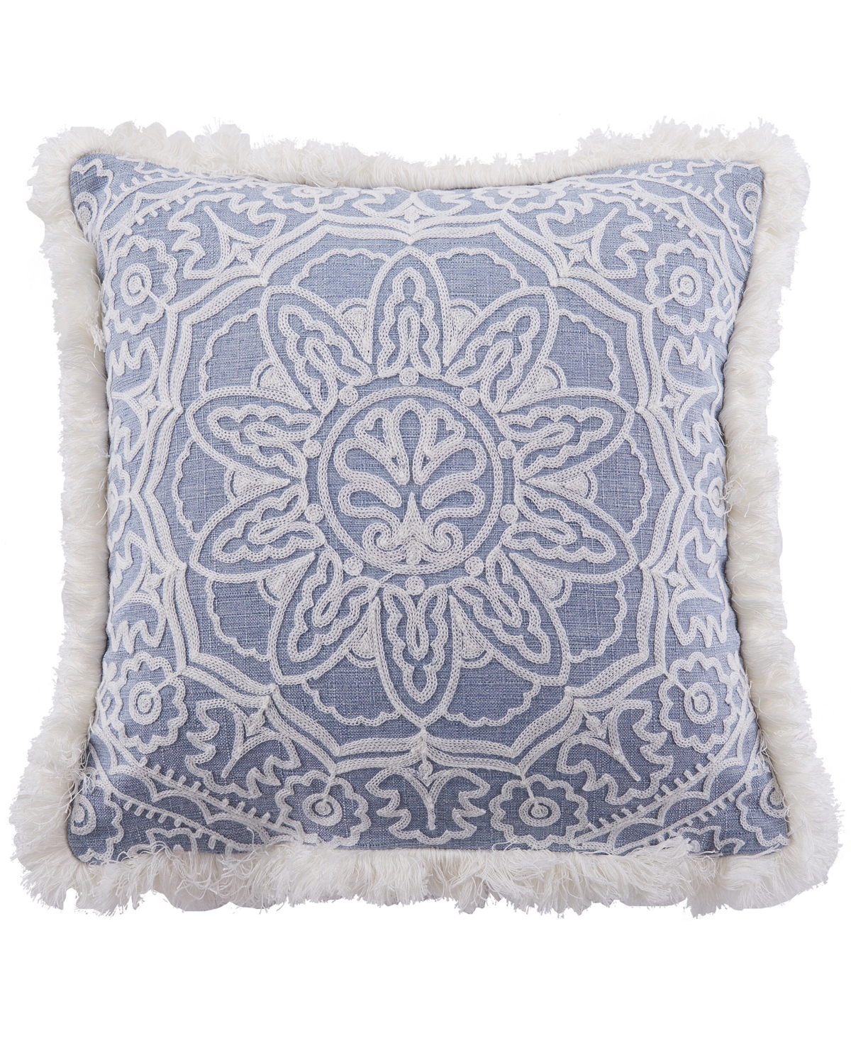 Click here for Levtex Bennett Fringe Embroidered Decorative Pillo... prices