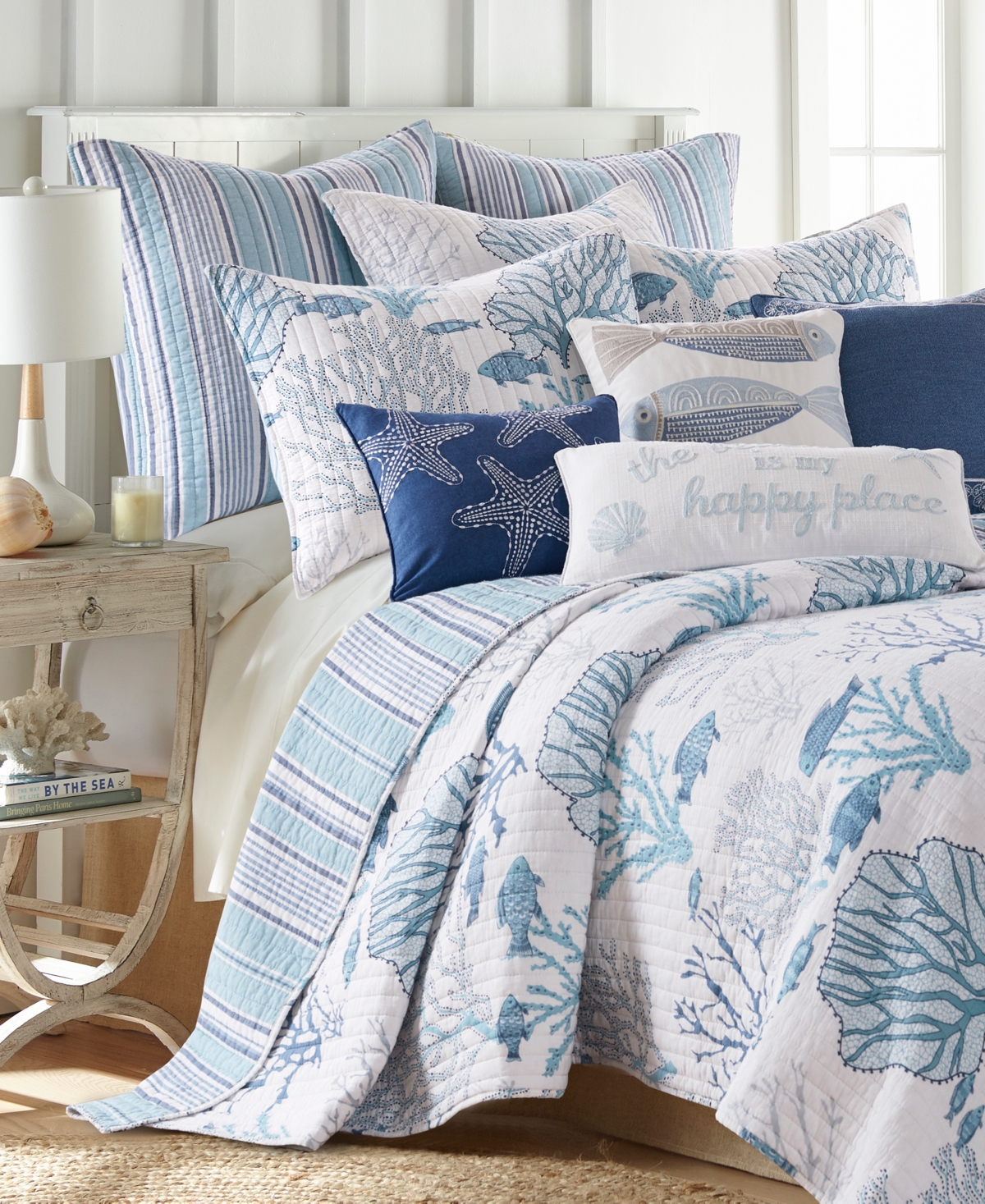 Click here for Levtex Lacey Sea 3-Pc. Quilt Set  Full/Queen - Blu... prices