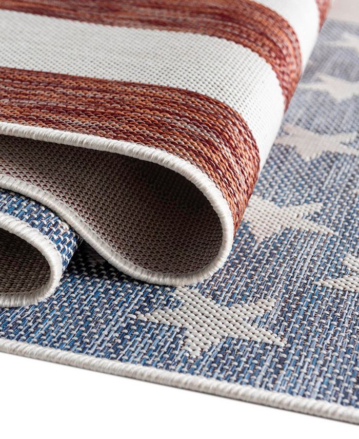 Jill Zarin Outdoor Old Glory 7'10" x 10' Area Rug - Macy's