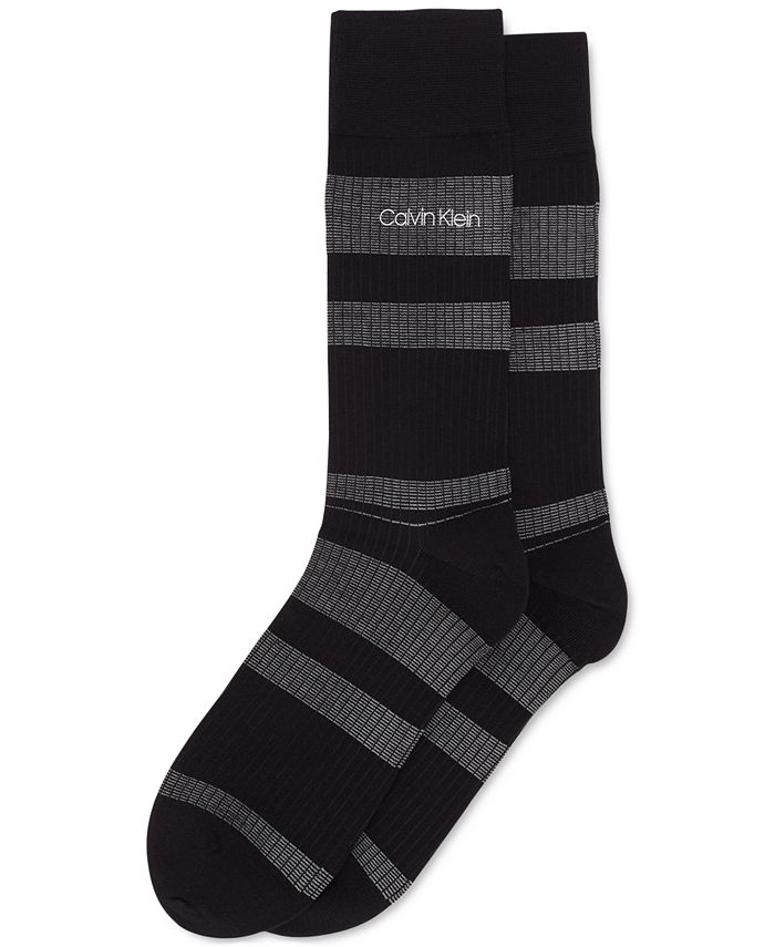 Calvin Klein Men's Shaded Texture Dress Crew Socks - Macy's