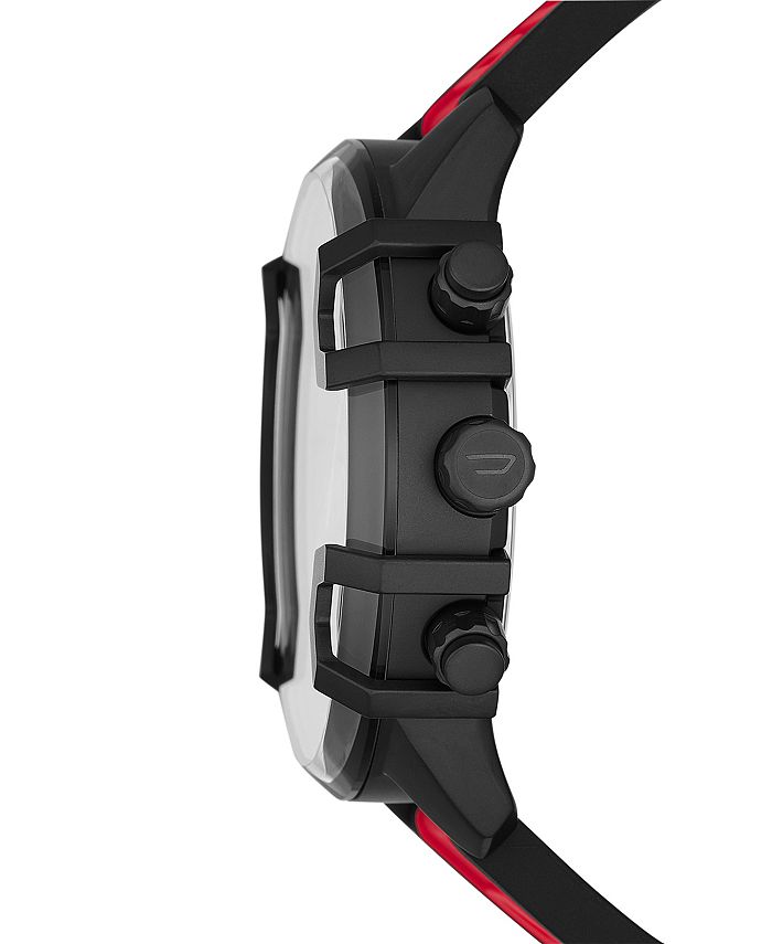 Diesel Griffed Chronograph Red Silicone Watch - Macy's