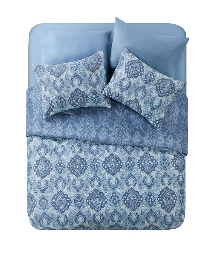 VCNY Home Konya Blue Medallion Comforter Sets Collection - Macy's