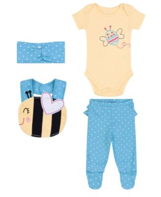 Baby Girls Bee Newborn, 4 Piece Set - Macy's