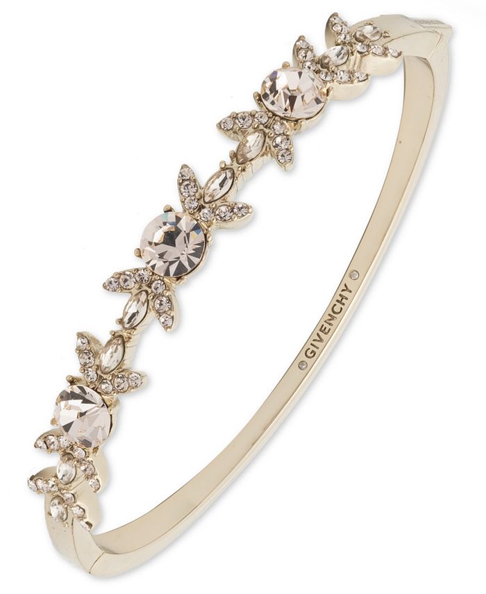 Givenchy Gold-Tone Stone & Crystal Bangle Bracelet - Macy's