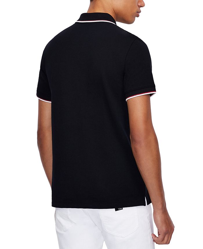 A|X Armani Exchange Men's Contrast Tipped Polo Shirt - Macy's