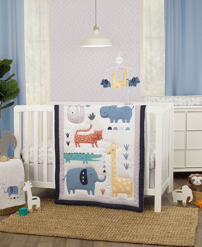 Carter's Modern Jungle Pals Elephant and Giraffe Musical Mobile - Macy's