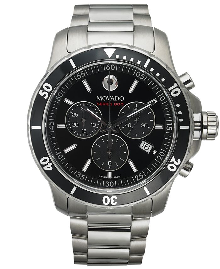Movado Men's Swiss Chronograph Series 800 Performance Steel Bracelet ...