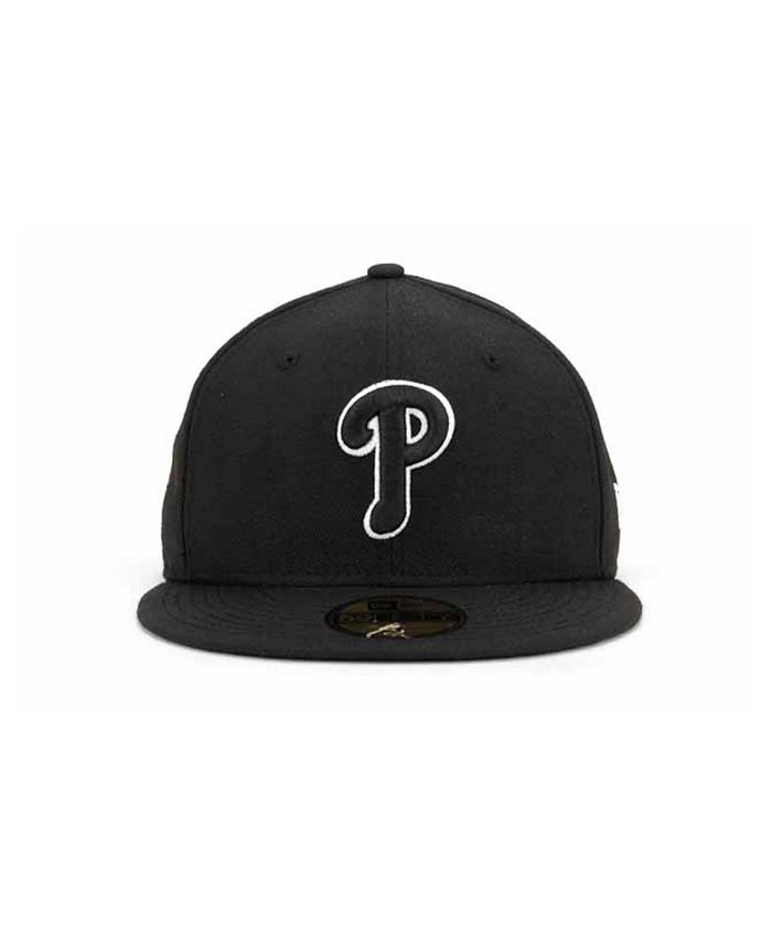 New Era Philadelphia Phillies Black and White Fashion 59FIFTY Cap - Macy's