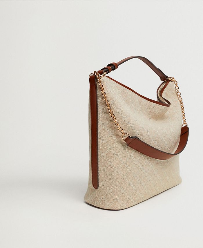 MANGO Chain Jacquard Bag - Macy's