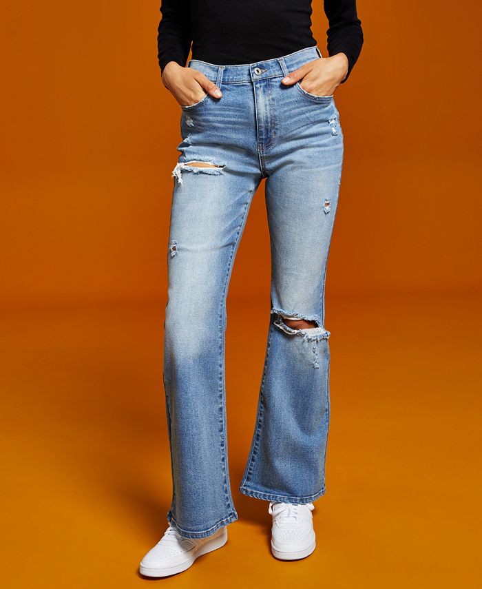 And Now This Women's Ripped Flare-Leg Jeans - Macy's