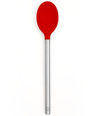 Martha Stewart Collection Stainless Steel & Silicone Solid Spoon - Kitchen Gadgets - Kitchen ...