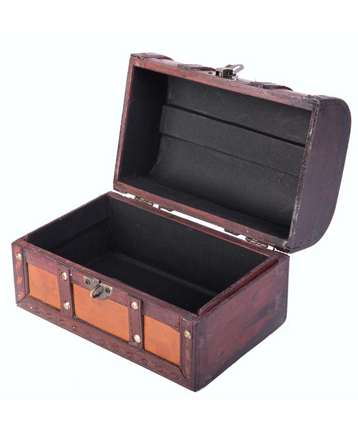 Vintiquewise Decorative Leather Small Treasure Box - Macy's
