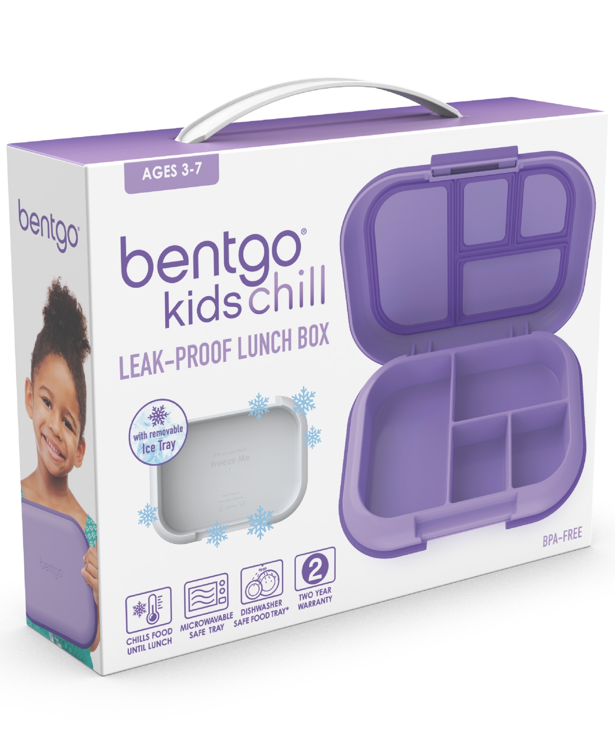 Bentgo Kids Chill Lunch Box - Green/Navy - Purple