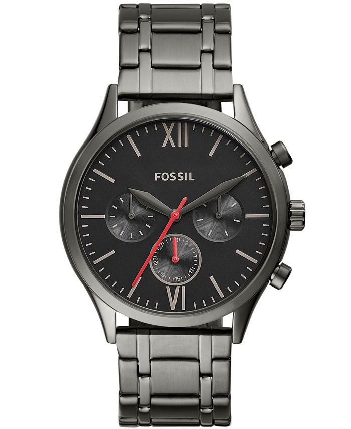 Fossil Men's Fenmore Multifunction Gunmetal Gray Bracelet Watch 44mm ...