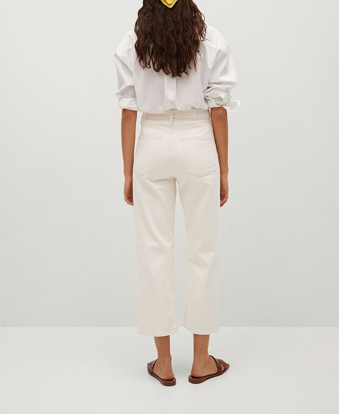 MANGO Wide Leg High Waist Jeans - Macy's