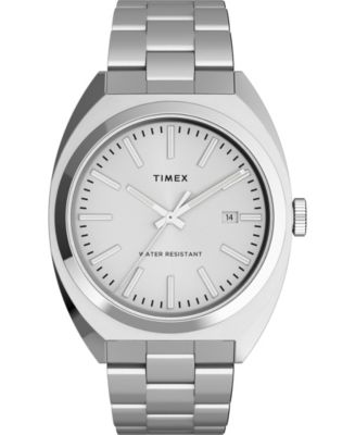 Timex Men's Milano Silver-Tone Stainless Steel Bracelet Watch 38mm - Macy's