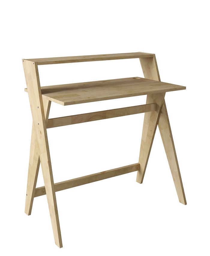 Handy Living Rhodes Scissor Leg Wood Study Desk - Macy's