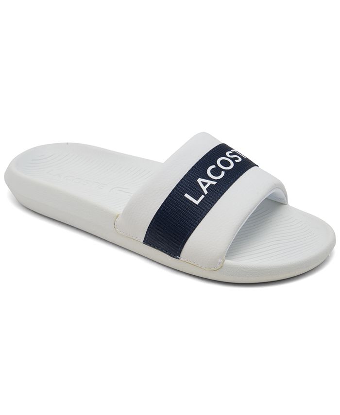 Lacoste Women's Croco Synthetic and Textile Slide Sandals from Finish ...