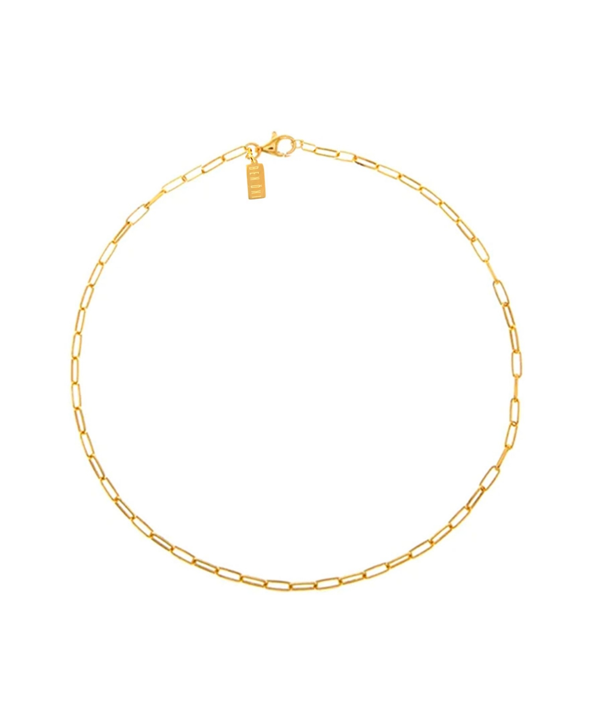 Click here for 18k Gold Vermeil Paper Clip Necklace - Gold prices