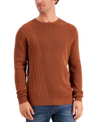 Alfani Men's Geo-Stich Sweater, Created for Macy's - Macy's