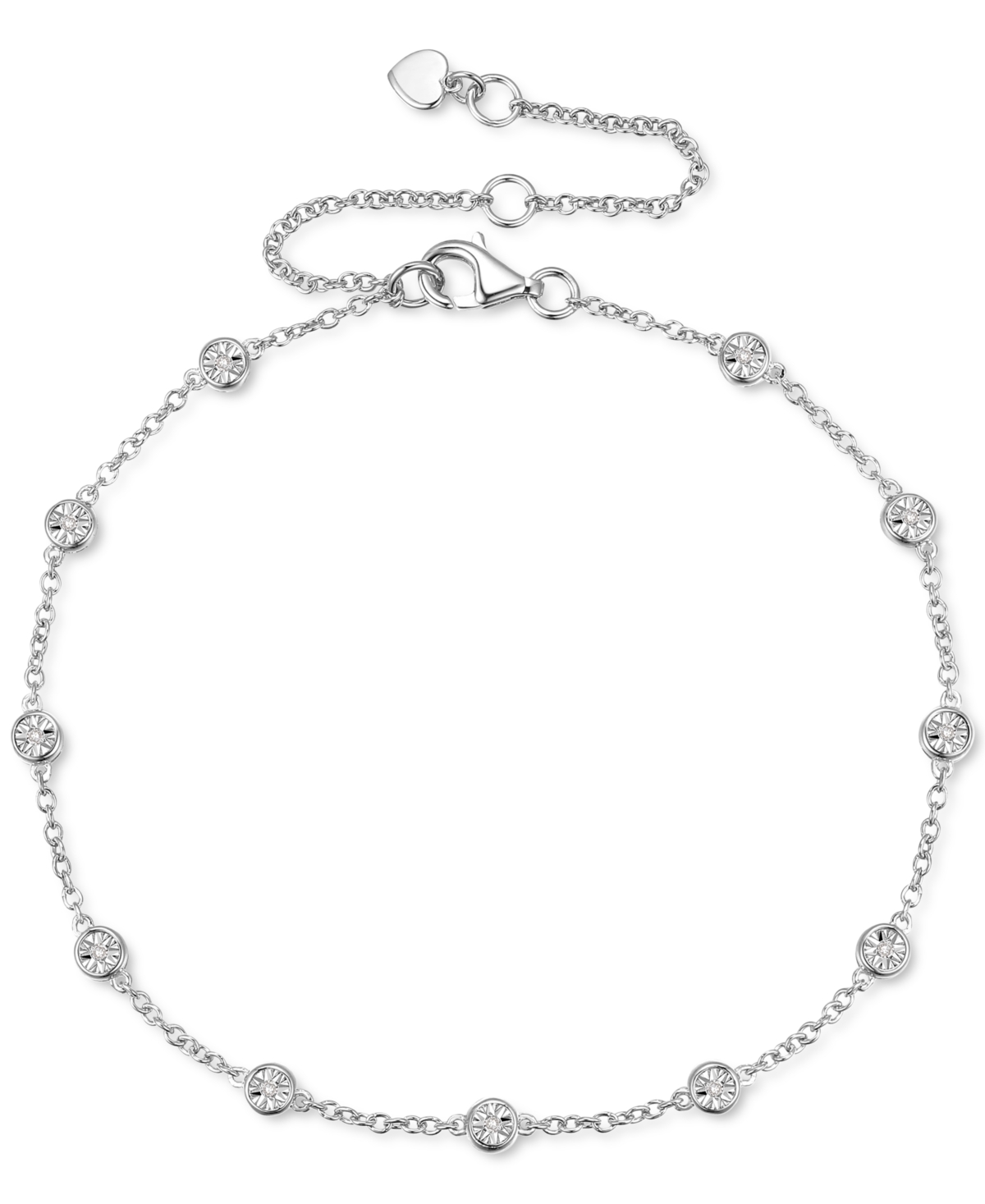 Click here for Diamond Bezel Chain Bracelet (1/10 ct. t.w.) in St... prices
