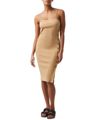 French Connection Square-Neck Ribbed Jersey Dress - Macy's