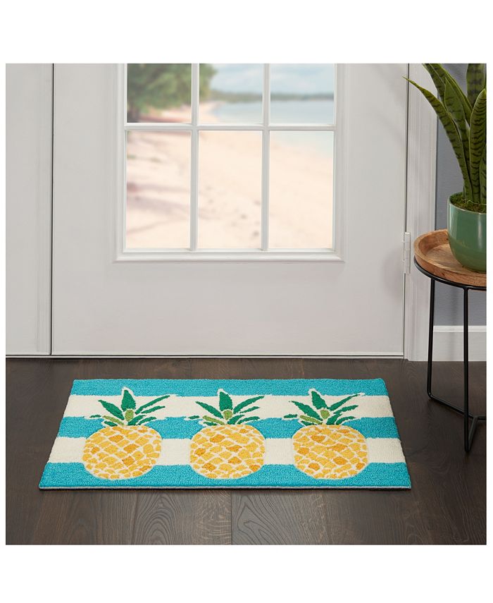 Nourison Pineapple Hand-Hooked 18" x 30" Accent Rug - Macy's