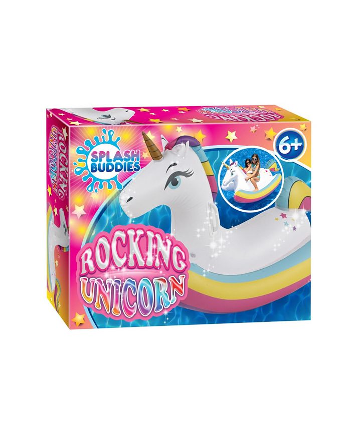 Splash Buddies inflatable Rocking Unicorn Pool Float Ride - Macy's