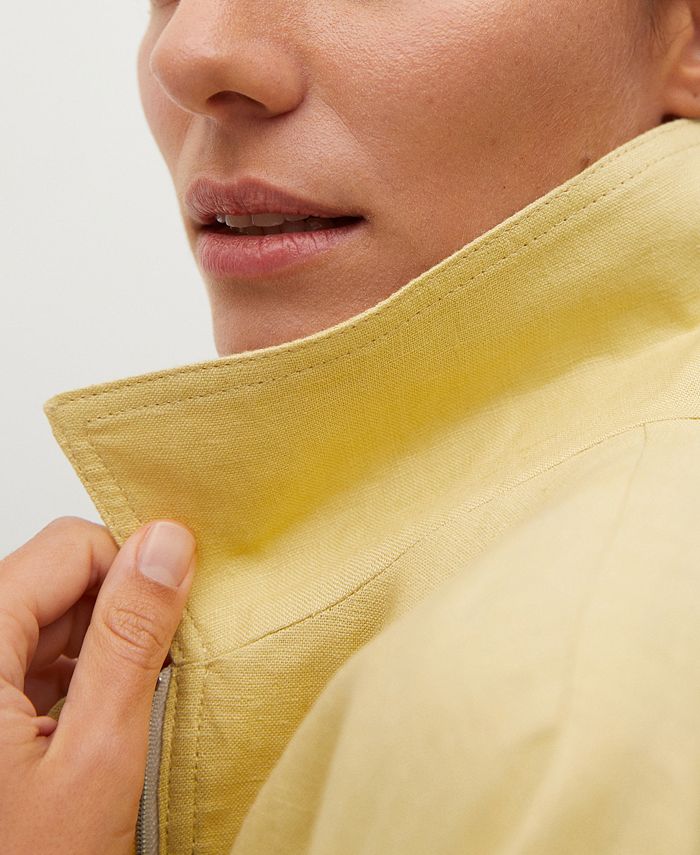 MANGO Linen Jacket - Macy's
