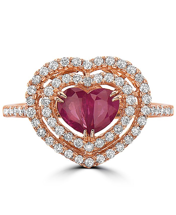 EFFY Collection EFFY® Ruby (7/8 ct. t.w.) & Diamond (1/2 ct. t.w ...