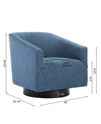 Comfort Pointe Geneva Wood Base Swivel Chair - Macy's