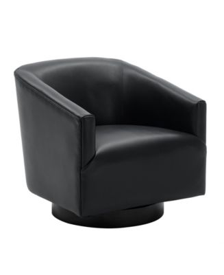 Gaven Wood Base Swivel Chair - Macy's